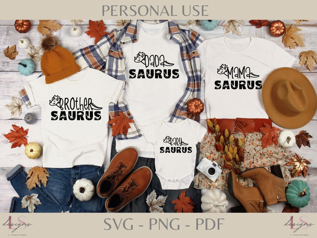 Dinosaur SVG Design, Mommy and Me Dino PNG, Mamasaurus SVG, Babysaurus ...
