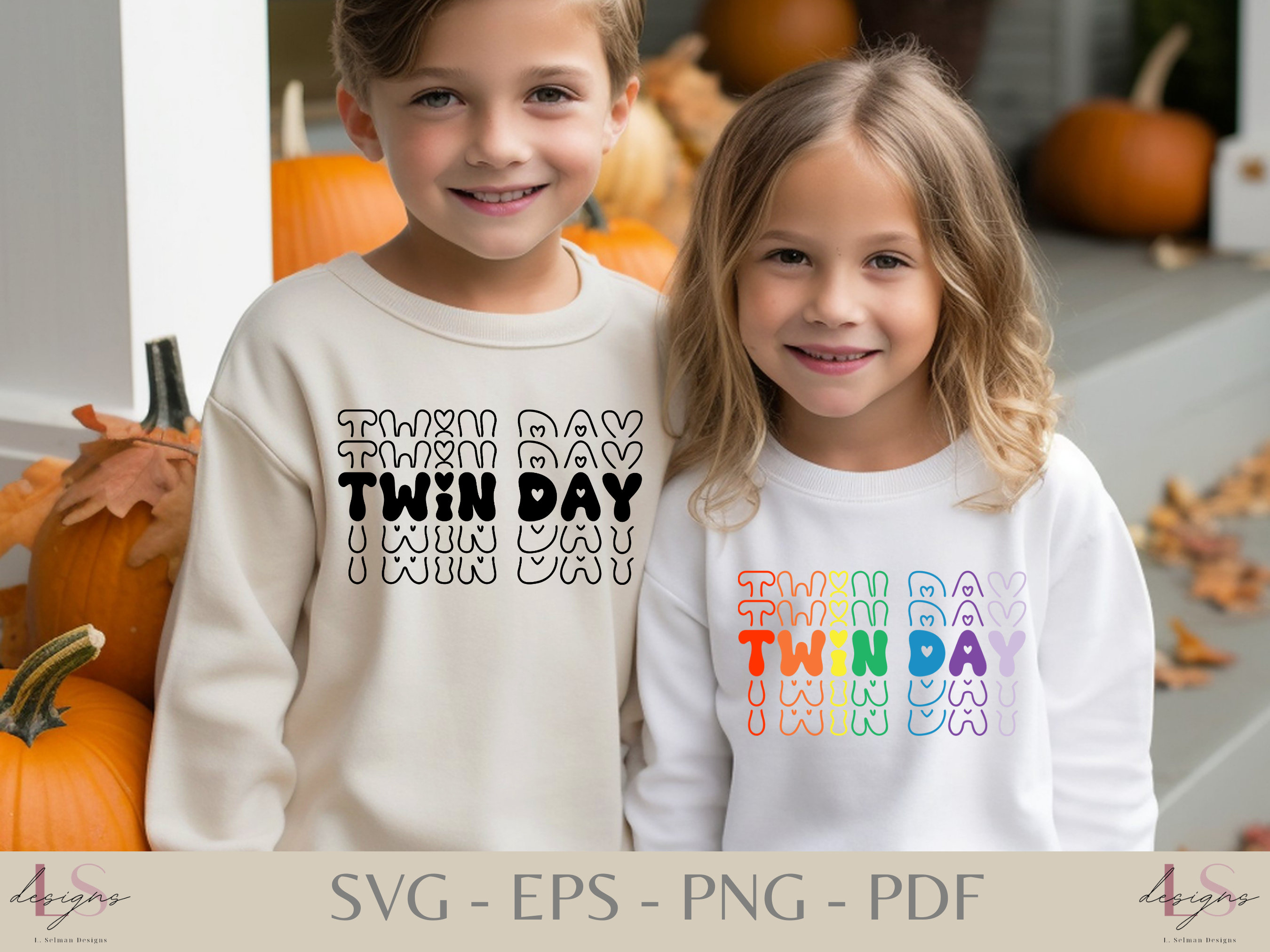 Twin Day SVG Design, Twin Day Shirts SVG File, Twinning, School Twin ...