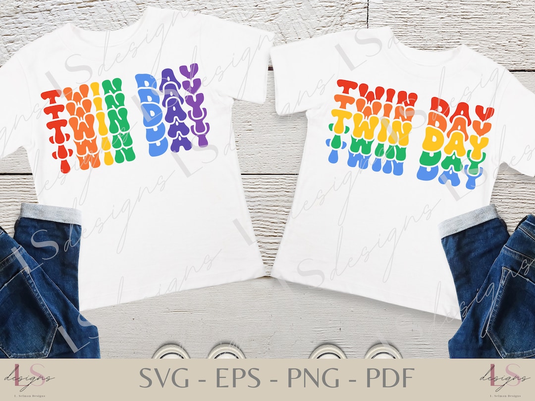 Twin Day SVG Design, Twin Day Shirts SVG File, Twinning, School Twin ...