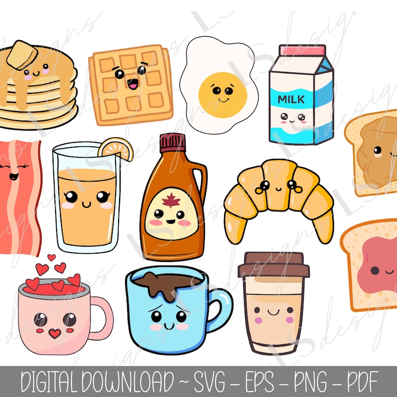 Kawaii Breakfast - Etsy