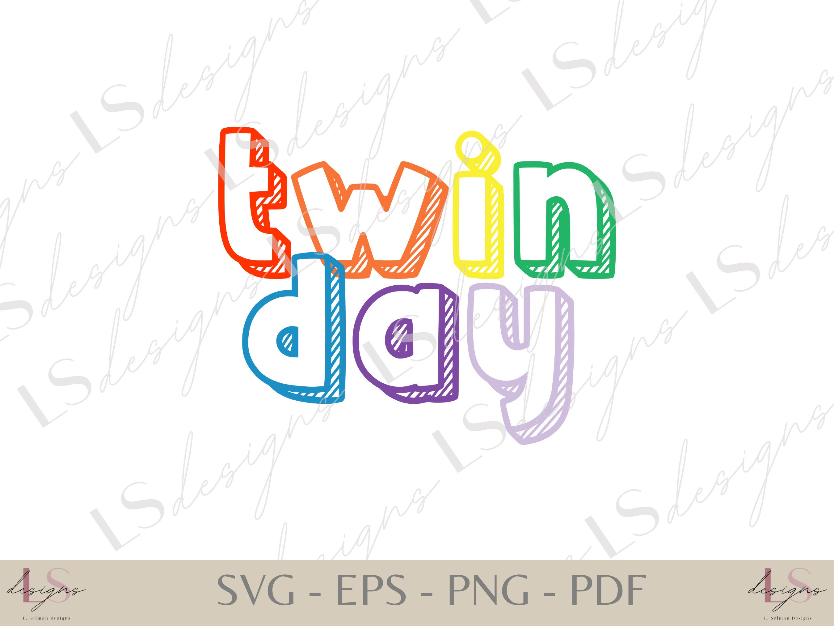 Twin Day SVG Design, Twin Day Shirts SVG File, Twinning, School Twin ...