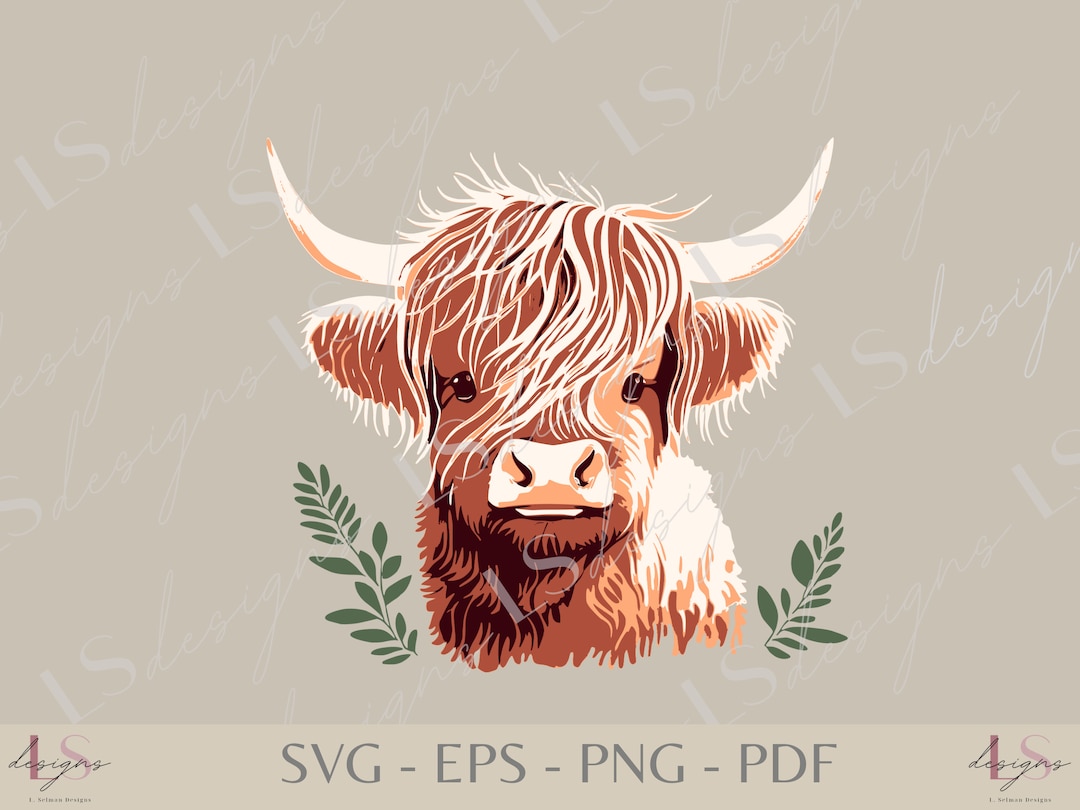 Highland Cow SVG, Highland Cow Cut File, Highland Cow PNG, Cuttable ...