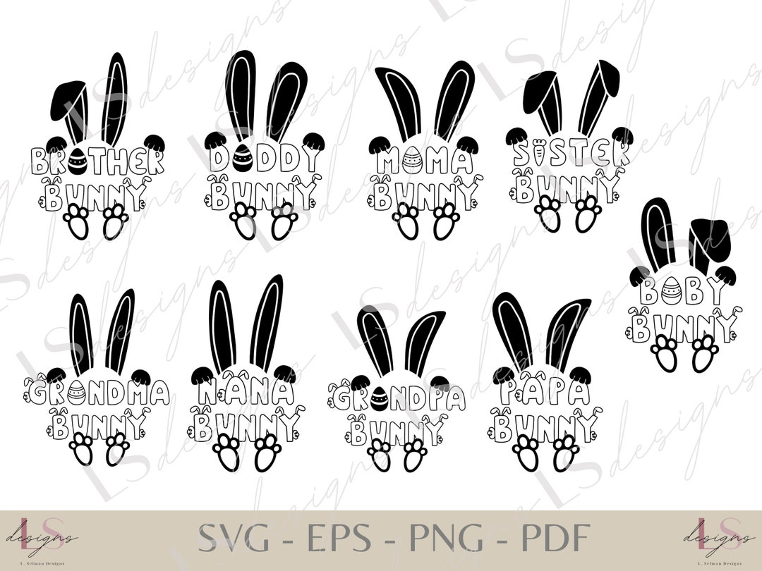 Easter Family Matching SVG, Easter Bunny PNG, Twinning on Easter ...