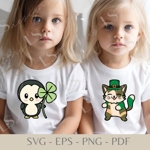 St Patrick's Day Kawaii Animal SVG Bundle, Saint Patrick Kawaii ...