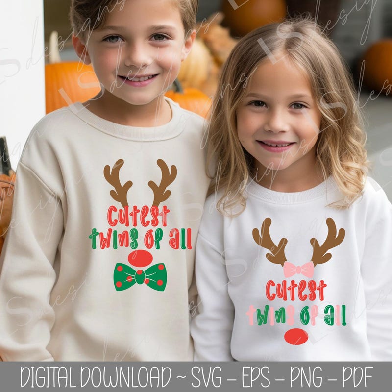 Twin Christmas Svg - Etsy