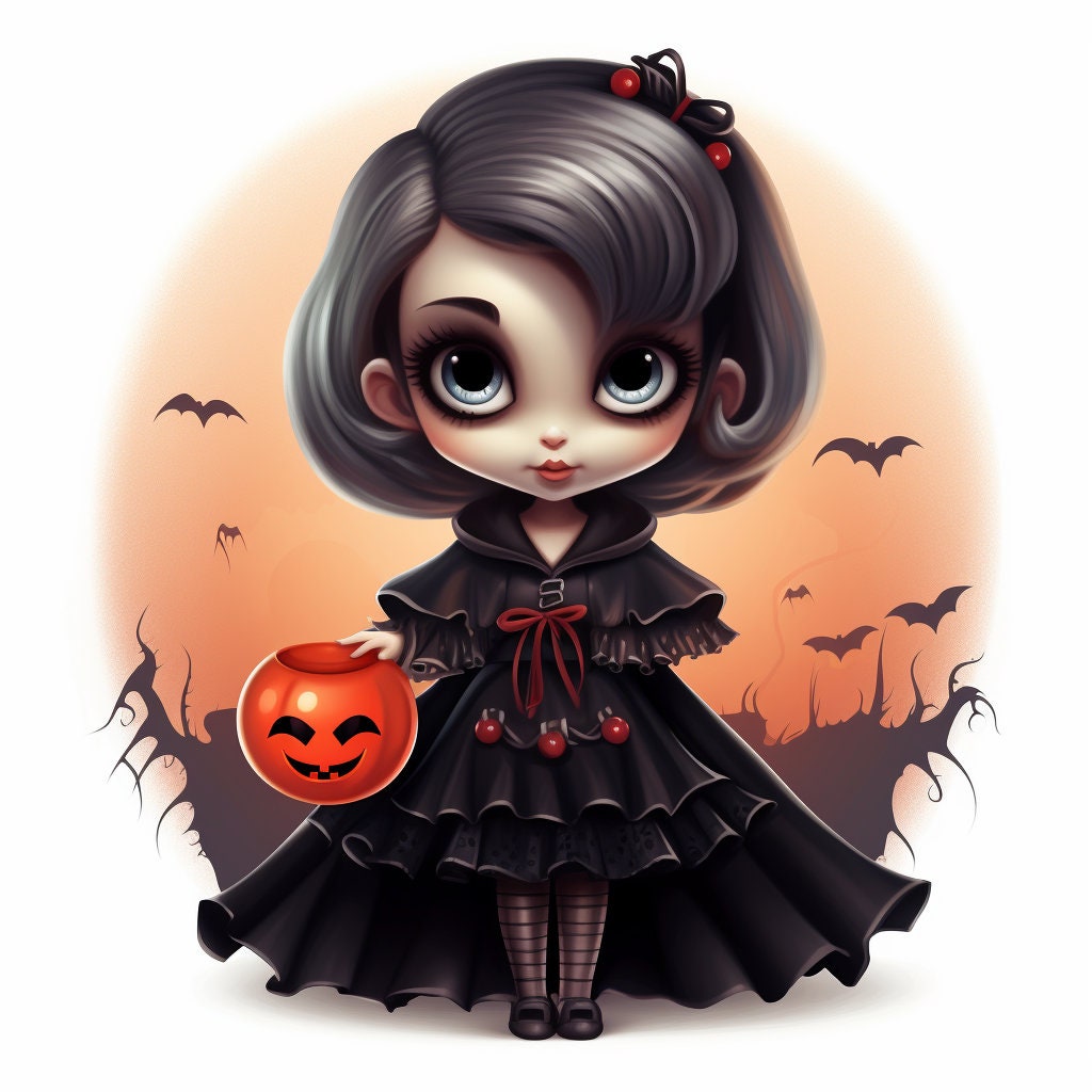 Halloween Clipart Digital Png Clipart Spooky Artwork - Etsy