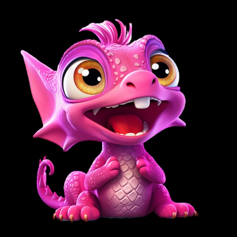 Pink Baby Dragon Sticker, Vinyl Die Cut Sticker, Laptop Sticker, Vinyl ...