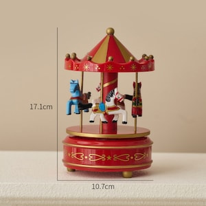 Merry-go-round Music Box, Miniature Carousel Home Decor, Creative ...