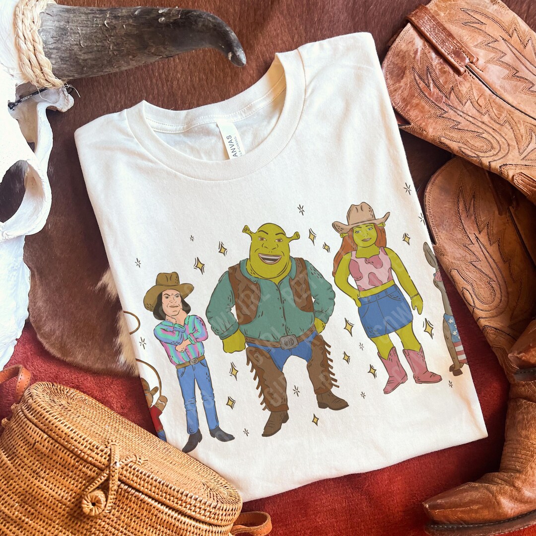 Cowboy Shrek Shirt - Universal Studios Tee | Western Tee | Swamp Shirt ...
