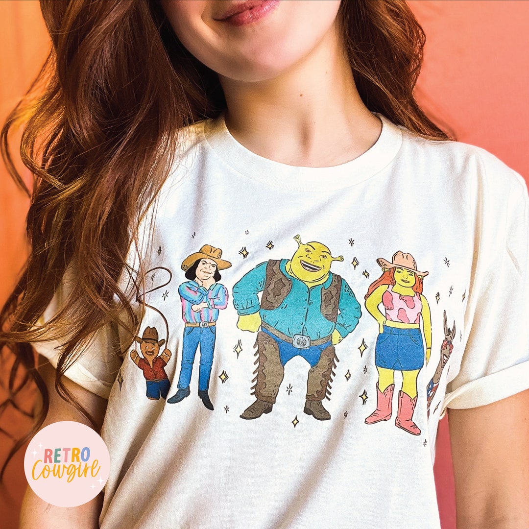 Cowboy Shrek Shirt Universal Studios Tee Western Tee Swamp Shirt Shrek ...