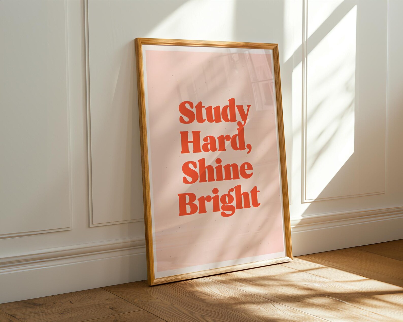 Study Hard Shine Bright Print – Motivational Dorm Decor (digital ...