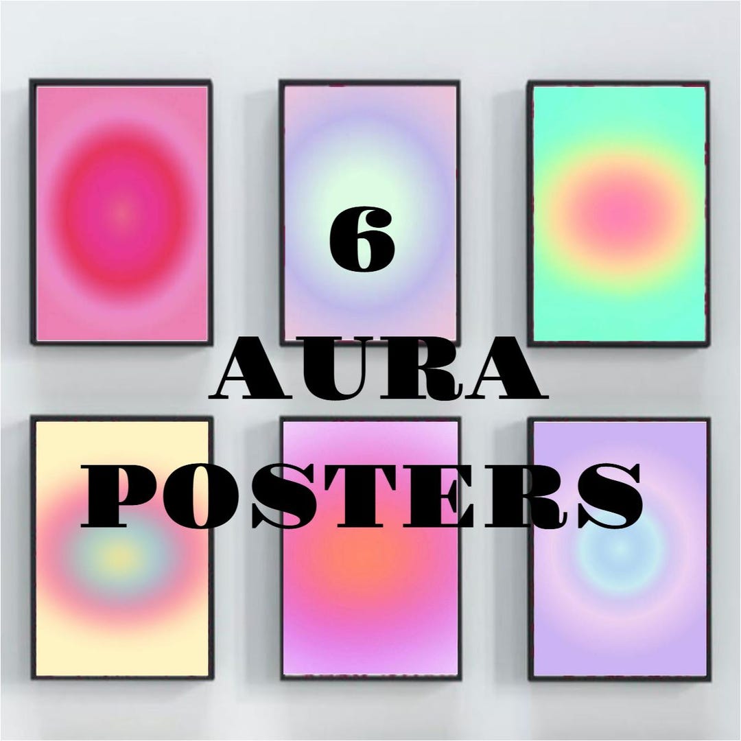 Aura Poster Set of 6,aura Arts Posters,artful Posters Aura Prints ...