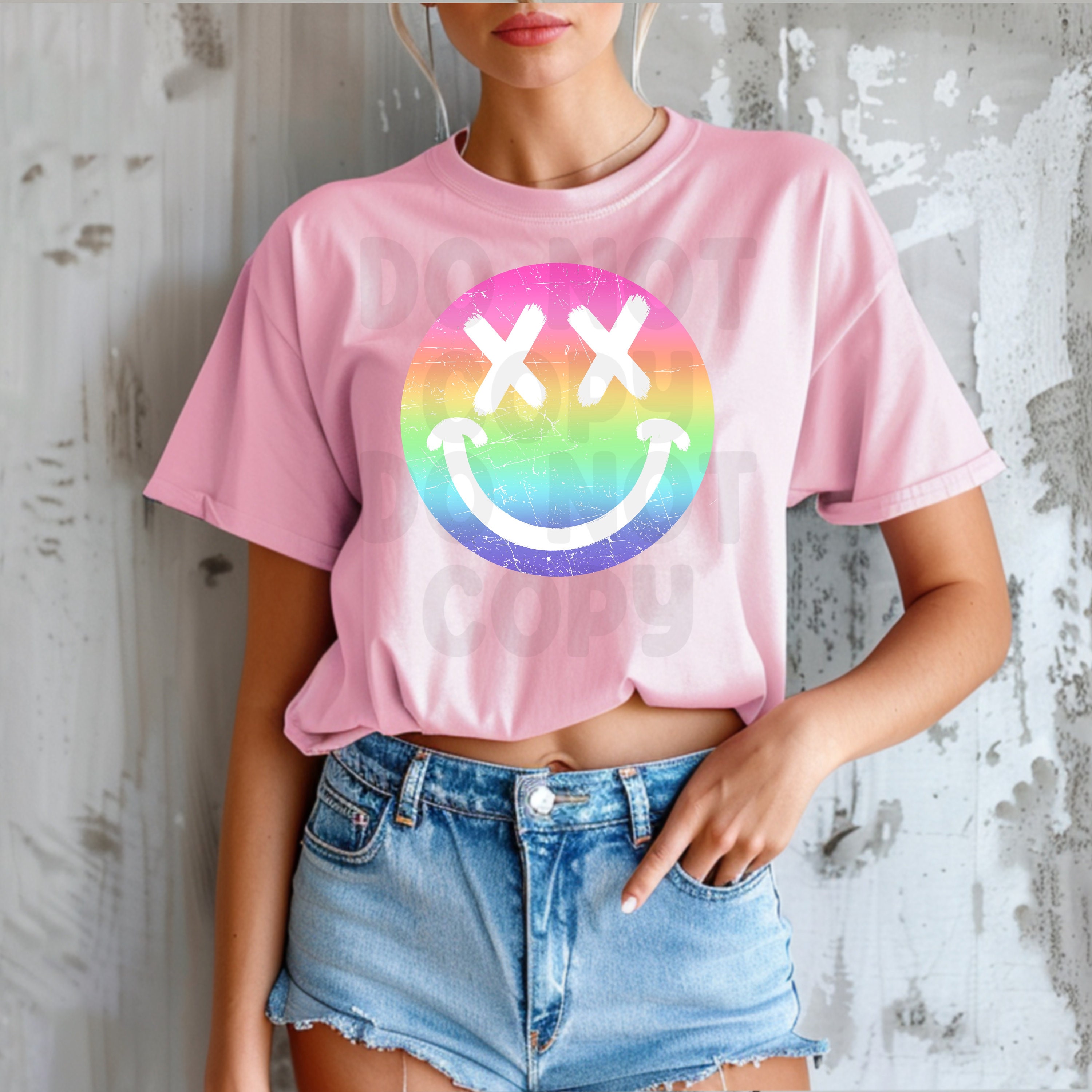 Pastel Smiley Face, Ombre Rainbow Png, Pastel Rainbow Png, Summer Png ...
