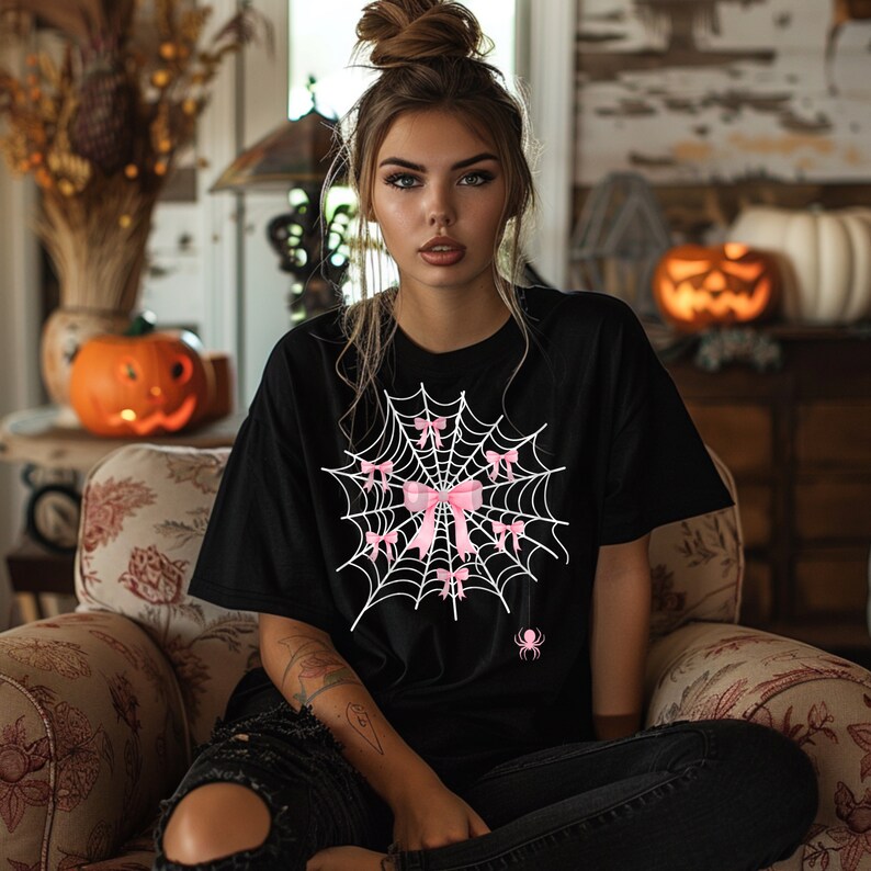 Halloween Coquette and Spider Png, Coquette Bow Png, Halloween Png ...