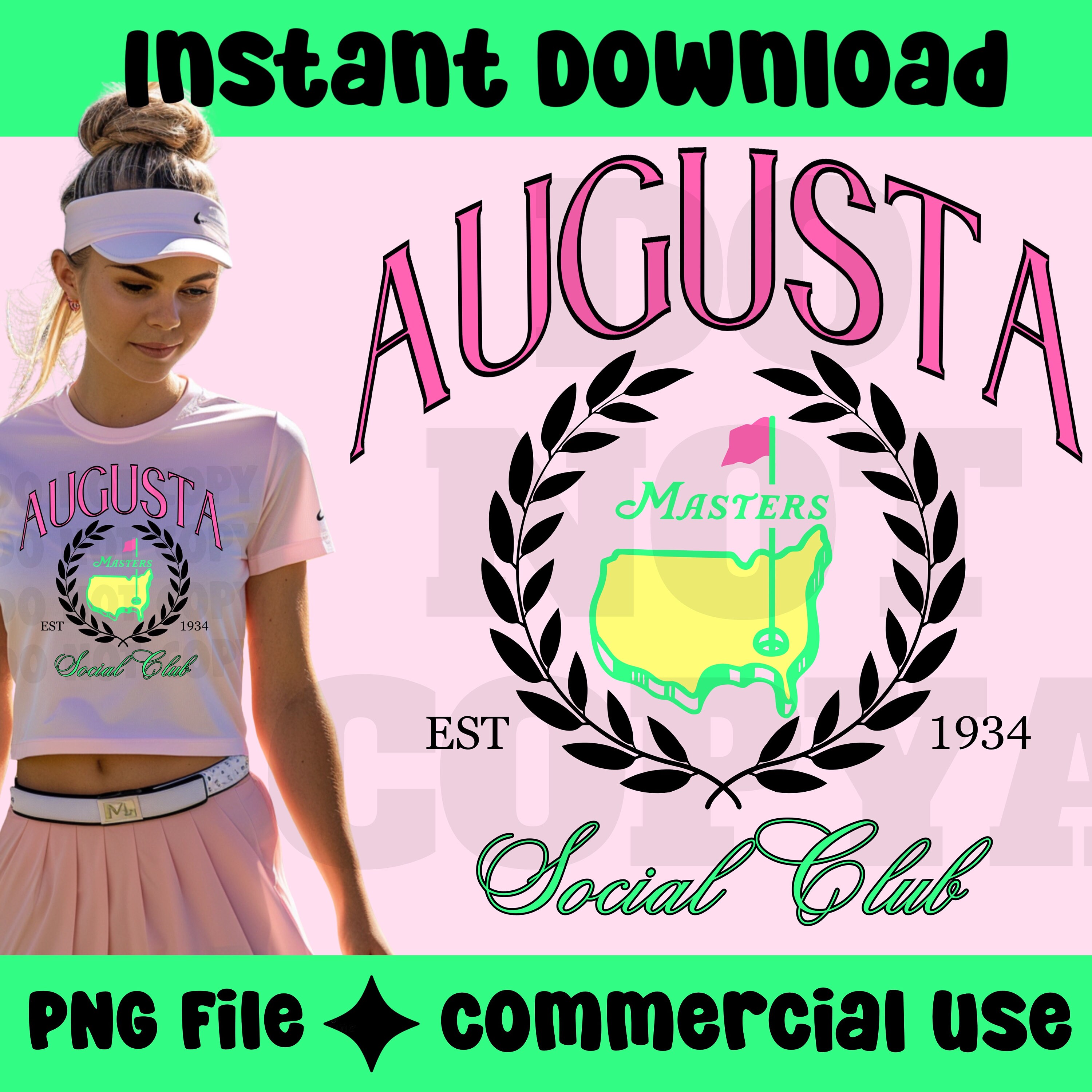 Golf Png, Golf Digital Download, Masters Png, Augusta Png, Golf ...