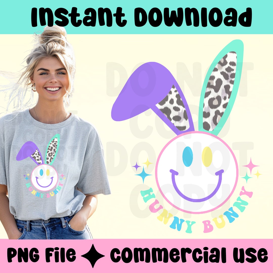 Easter Png, Hunny Bunny Png, Bunny Png, Pastel Leopard Png, Retro Png ...