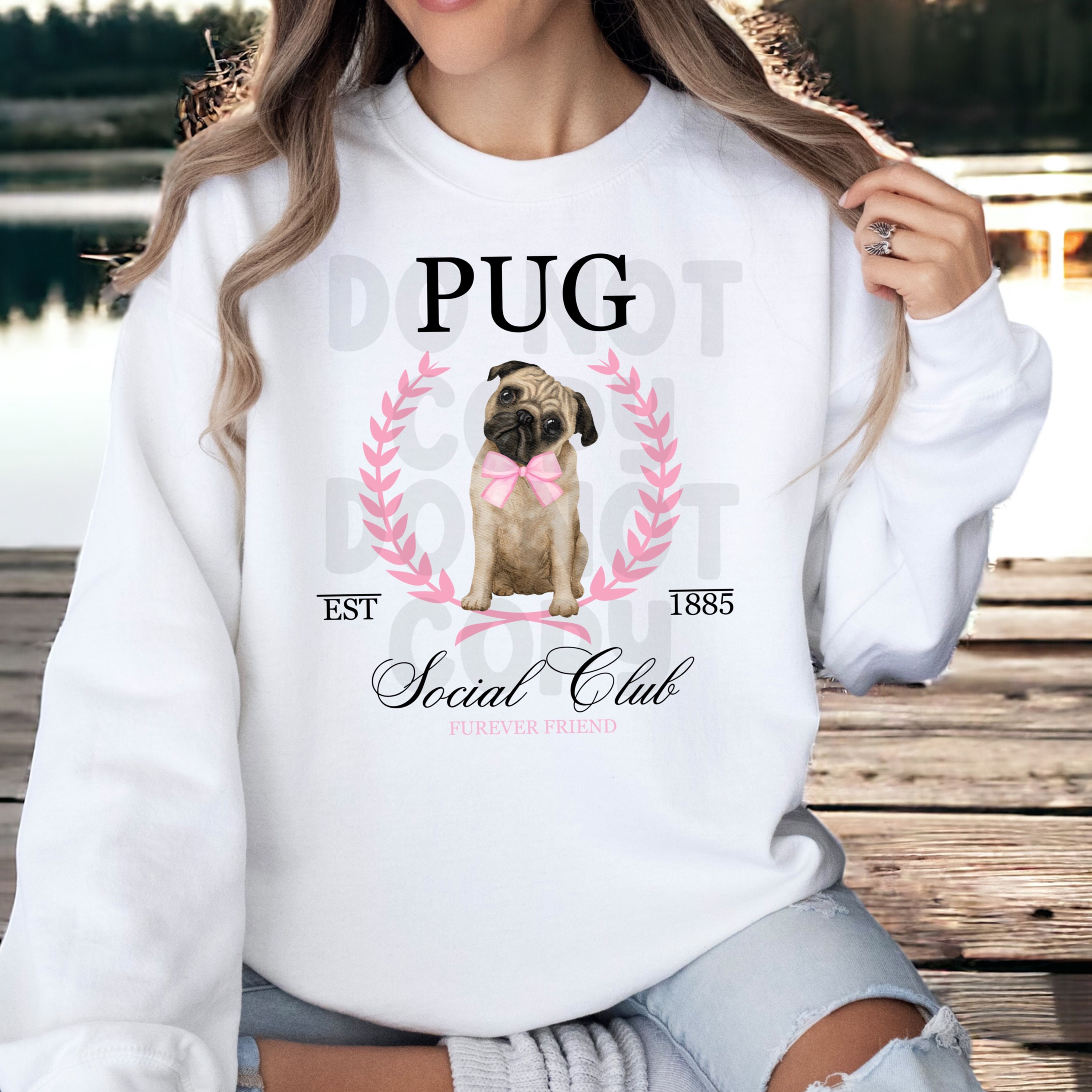 Pug Social Club Sweatshirt, Pug, Pug Dog, Pug Sweatshirt, Pug Mom, Pug ...