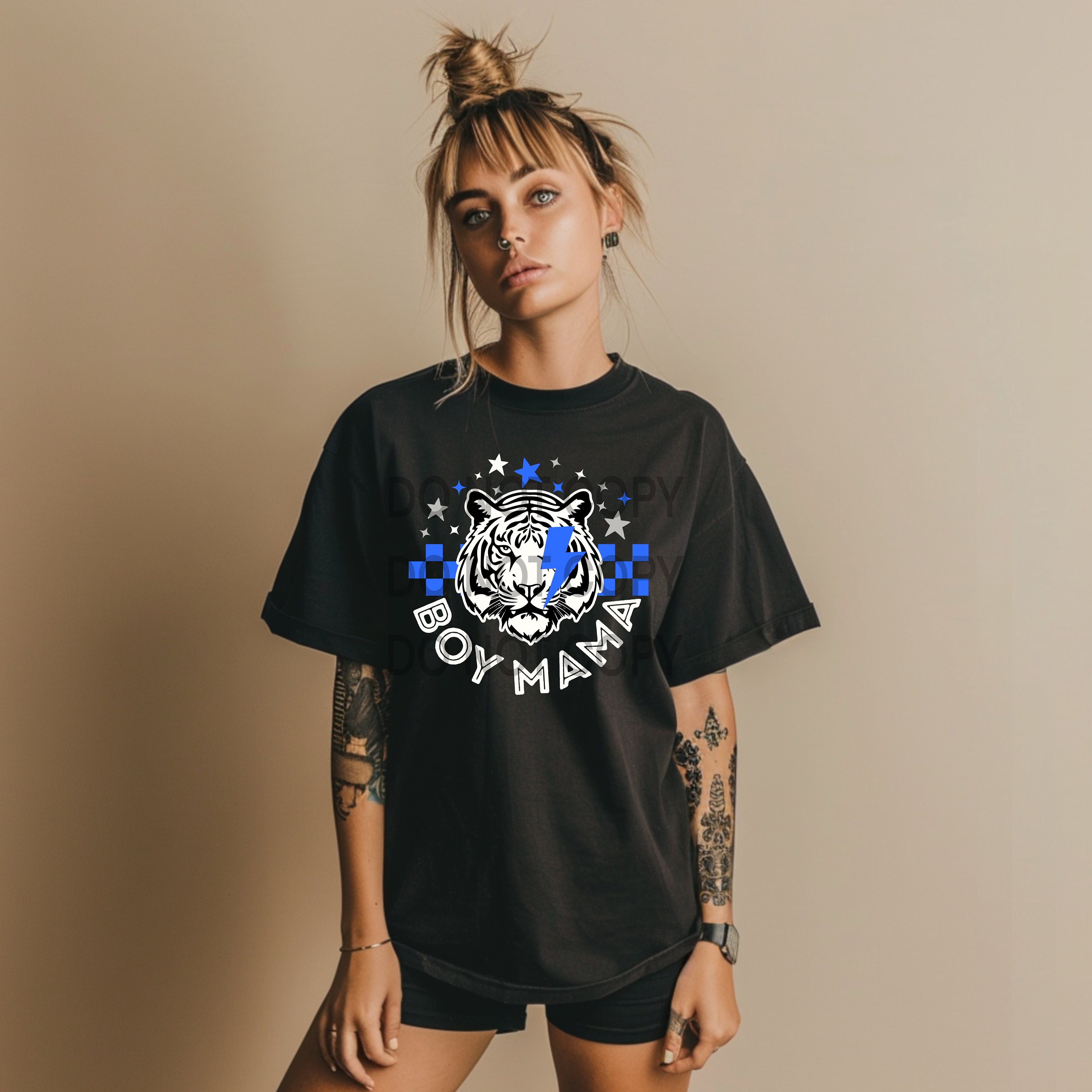 One Hell of a Boy Mama, One Hell of a Boy Mama Png, Retro Checkered ...