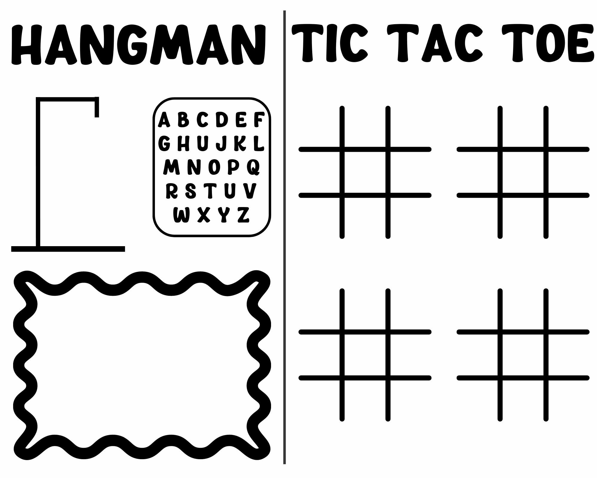 Hangman and Tic Tac Toe SVG - Fun Gift Idea for Birthdays, Classes, and ...