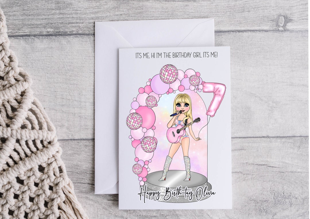 TAYLOR SWIFY CARD, Swiftie Inspired Birthday Card, Swiftie Fan, Taylor ...