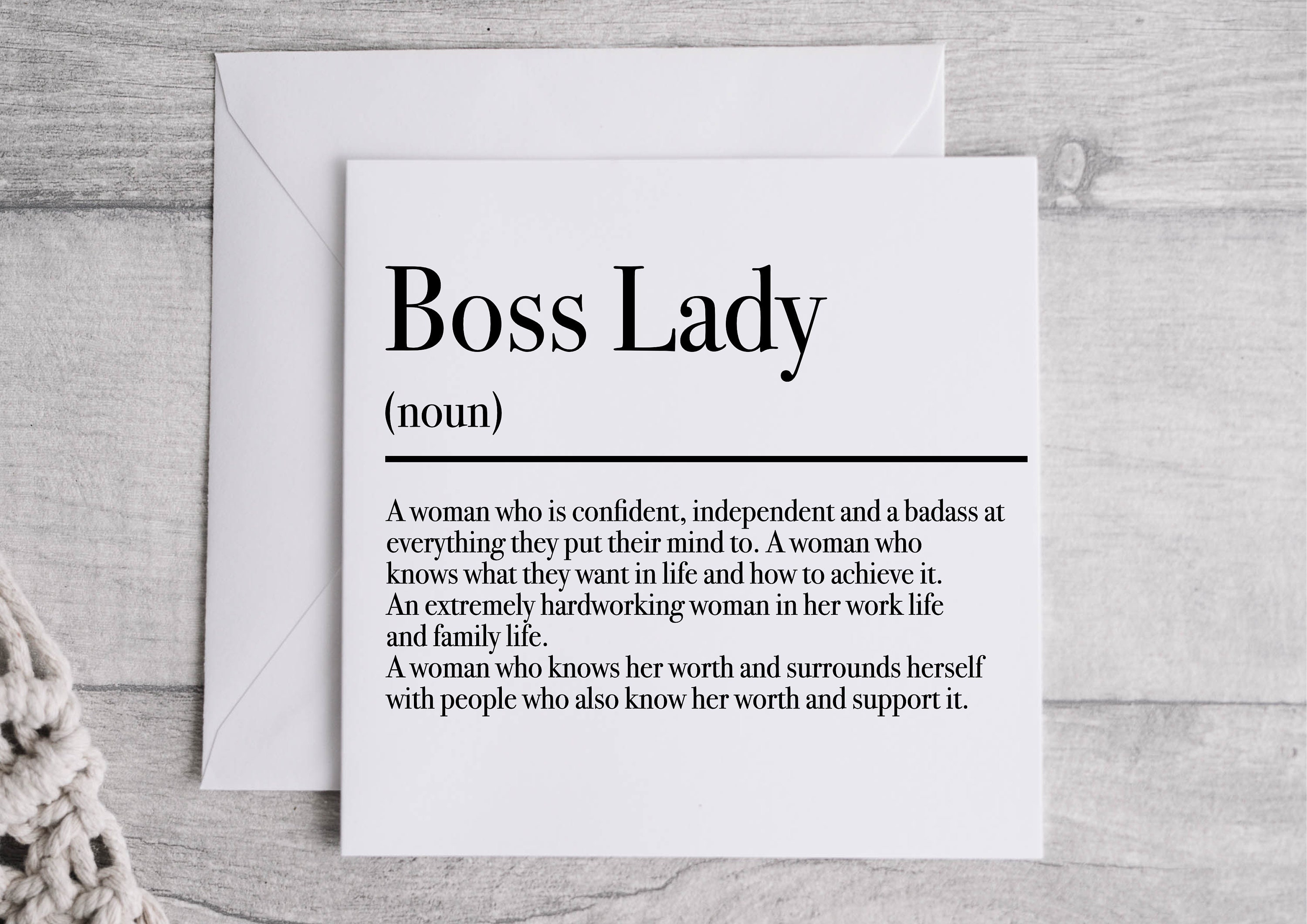 BOSS LADY CARD Boss Lady Definition Card Card for Boss New - Etsy UK