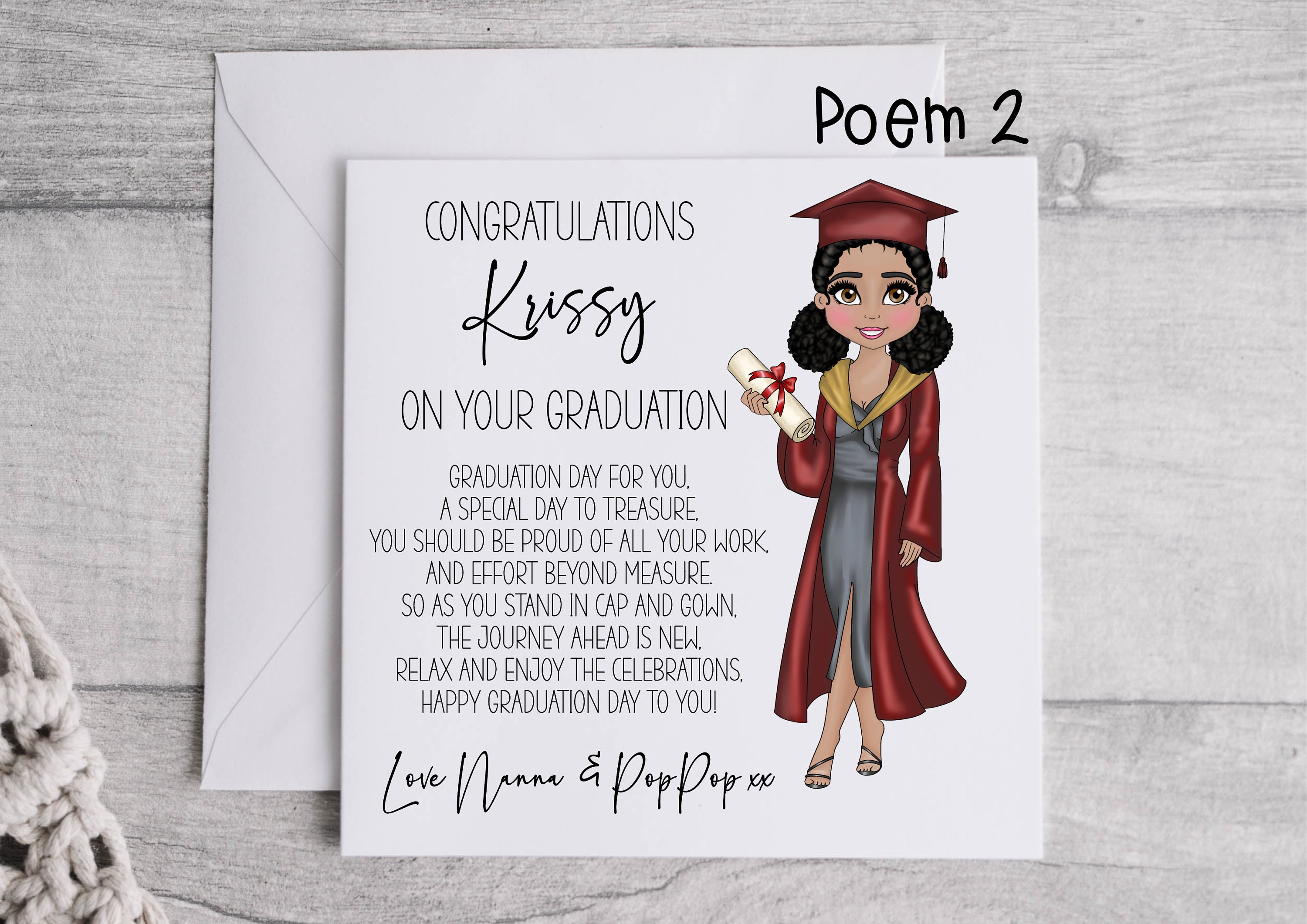 PERSONALISED GRADUATION CARD, Graduated Card, Celebration Card ...