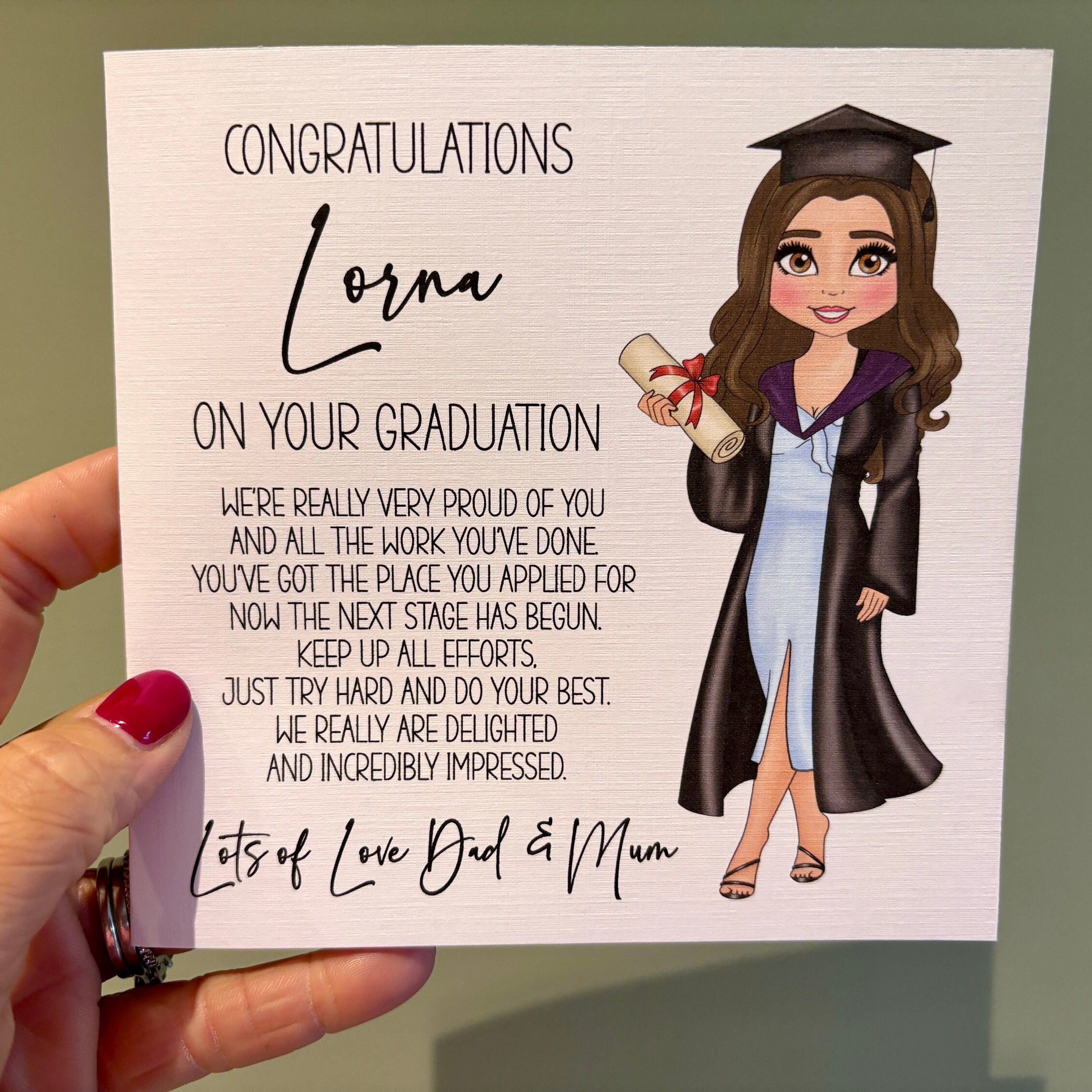 PERSONALISED GRADUATION CARD, Graduated Card, Celebration Card ...