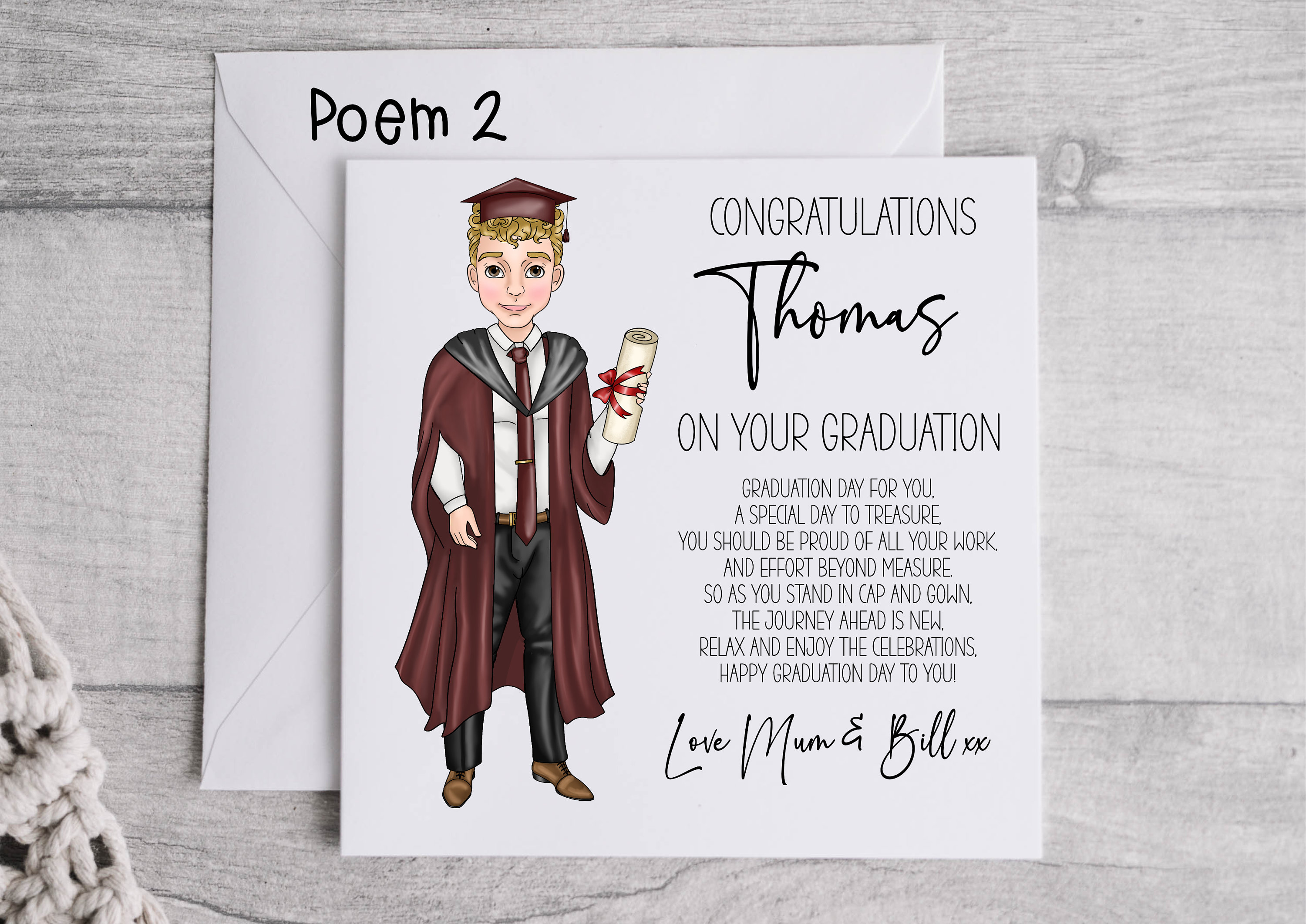 PERSONALISED GRADUATION CARD, Graduated Card, Celebration Card ...