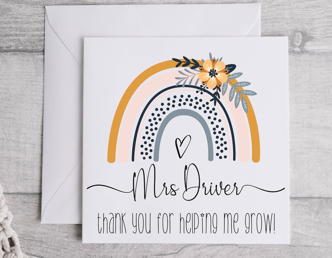 TEACHER RAINBOW CARD | Thank You for Being A Wonderful Teacher ...