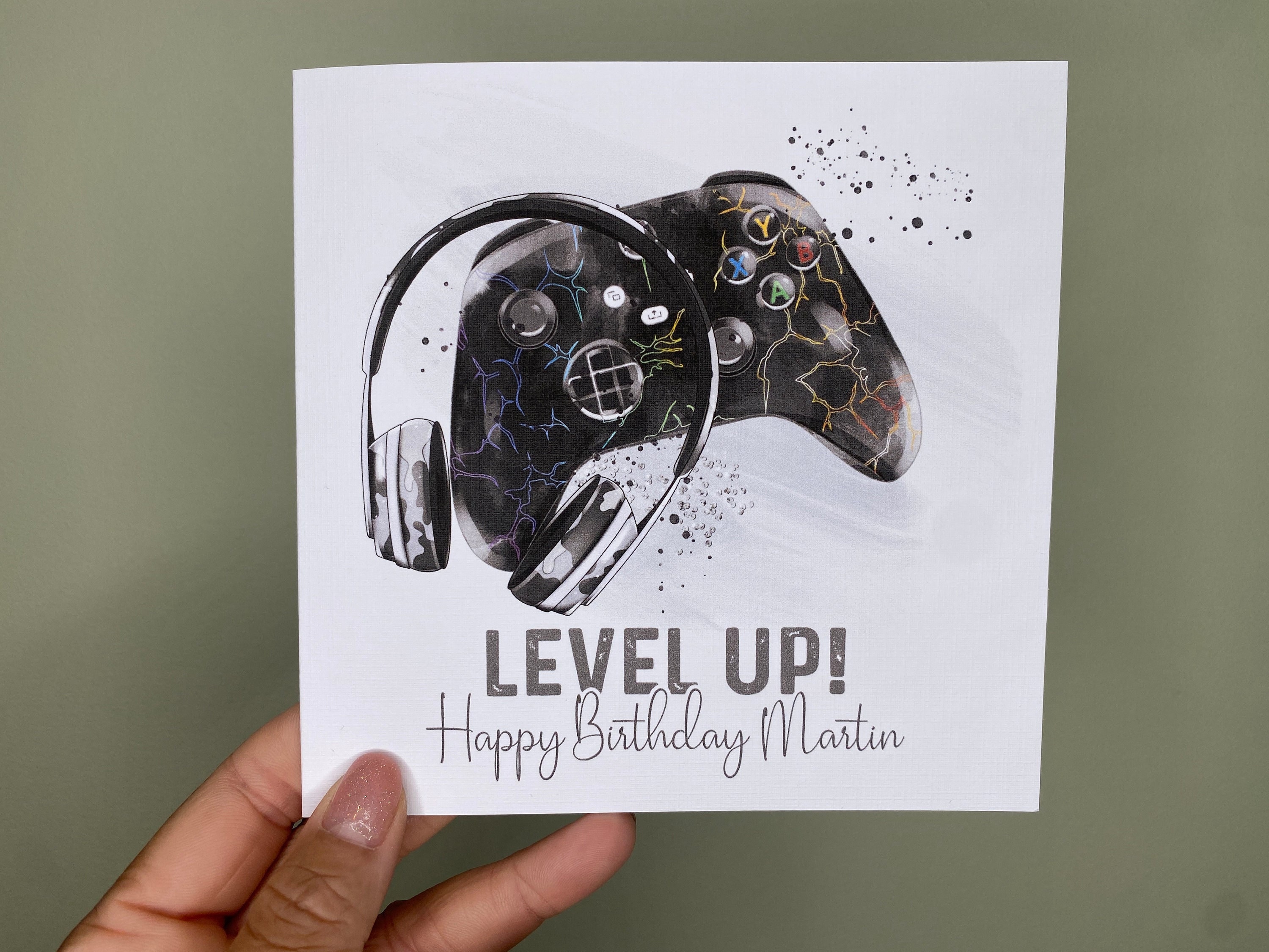 PERSONALISED GAMER CARD Gaming Birthday Card Birthday Card - Etsy