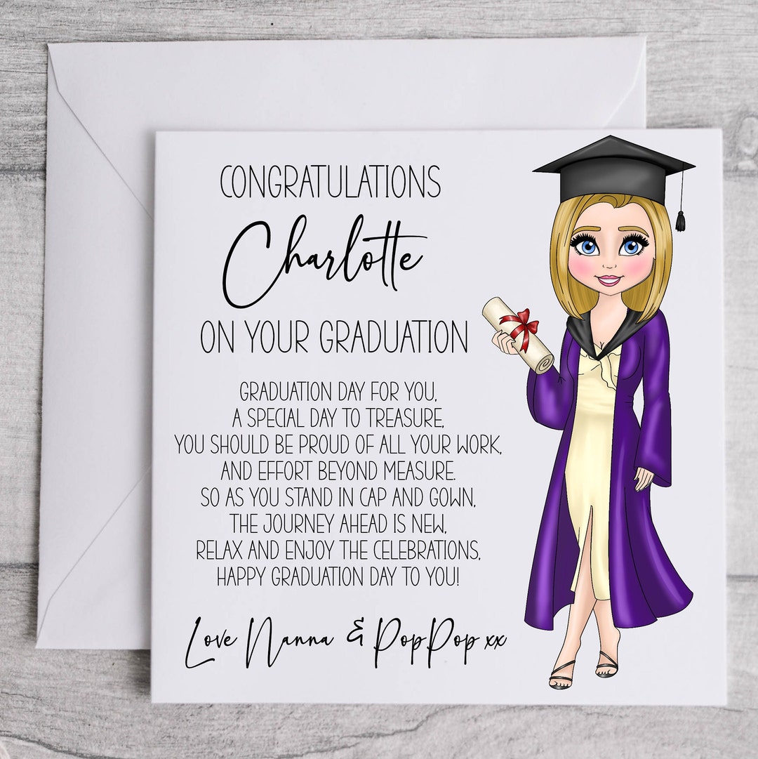 PERSONALISED GRADUATION CARD, Graduated Card, Celebration Card ...