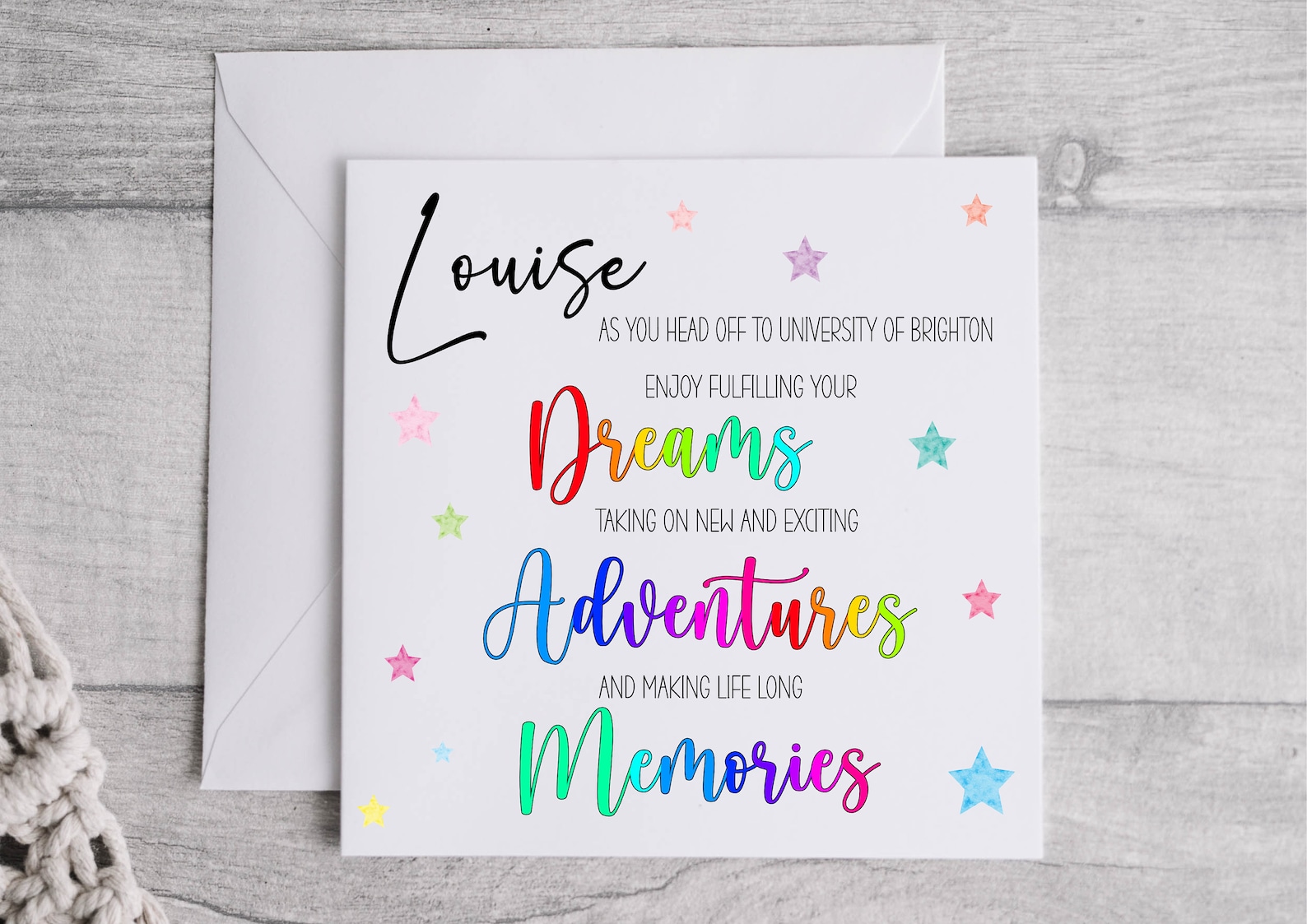 GOOD LUCK UNI Card, University Card, College Card, Good Luck at College ...