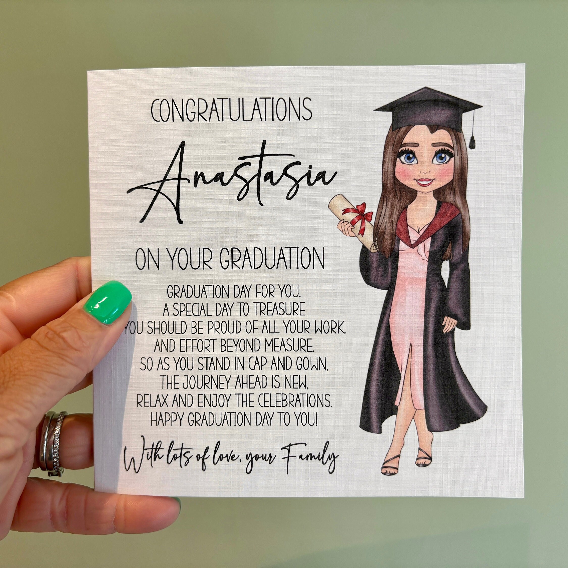 PERSONALISED GRADUATION CARD, Graduated Card, Celebration Card ...