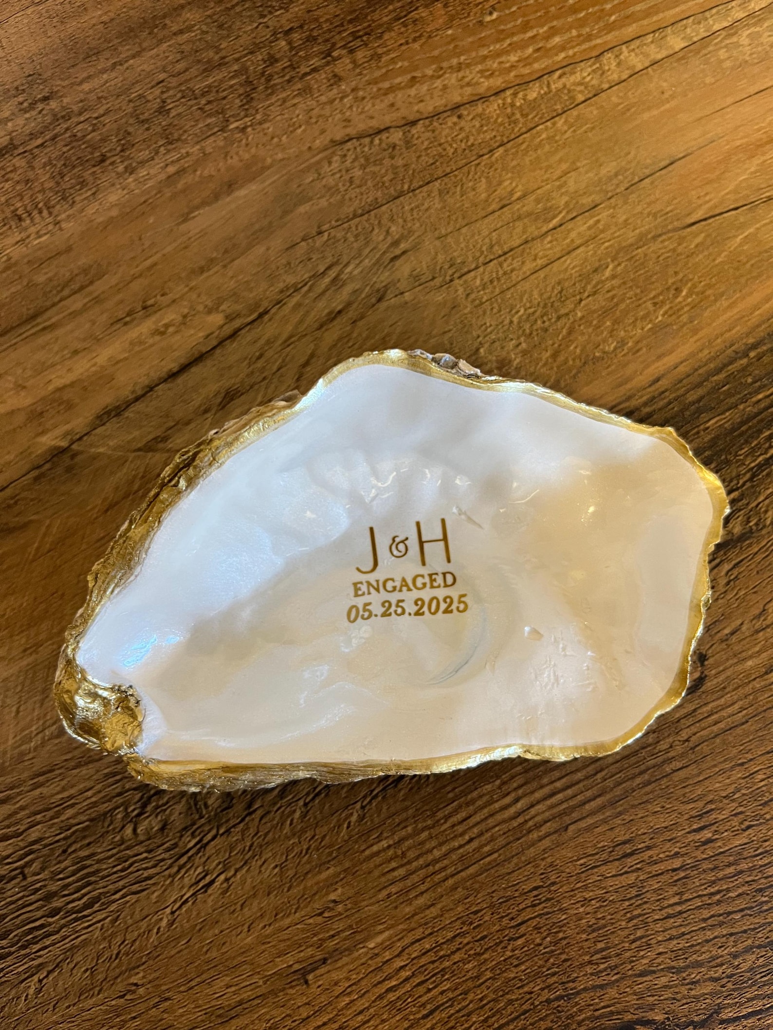 Personalized Oyster Jewelry Dish, Custom Wedding Gift, Trinket Dish ...