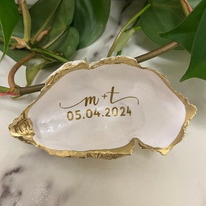 Personalized Oyster Jewelry Dish, Custom Wedding Gift, Trinket Dish ...