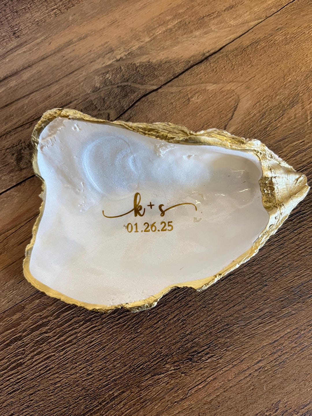 Personalized Oyster Jewelry Dish, Custom Wedding Gift, Trinket Dish ...