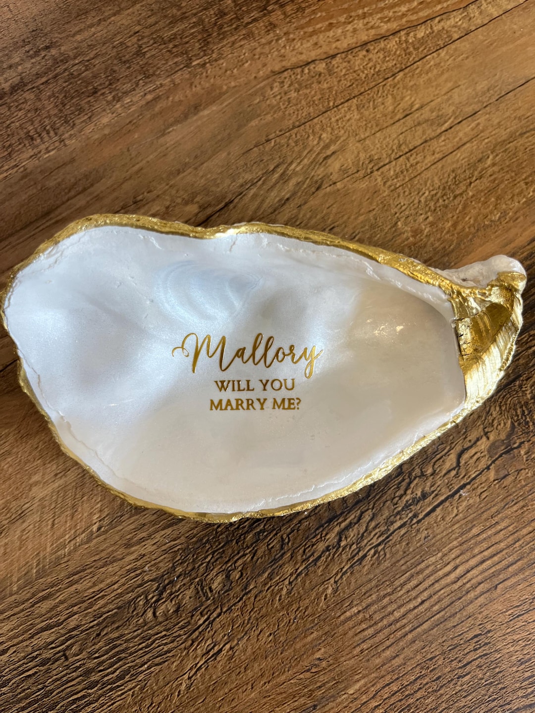 Beach Proposal Ring Dish Custom Engagement Ring Shell Personalized ...