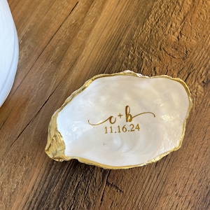 Personalized Oyster Jewelry Dish, Custom Wedding Gift, Trinket Dish ...