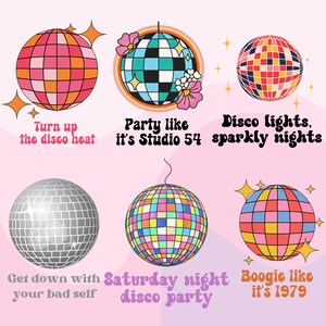 Groovy Disco Ball SVG, Disco Ball Clipart, Digital Download, Disco ...