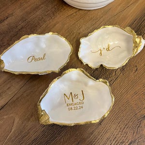 Personalized Oyster Jewelry Dish, Custom Wedding Gift, Trinket Dish ...
