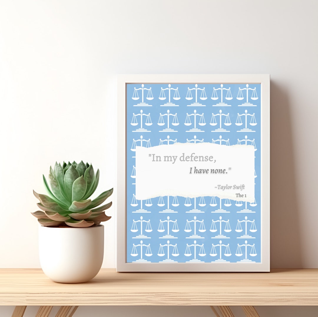 Taylor Swift, the 1 Lyric Poster for Lawyers, Folklore Album - Etsy