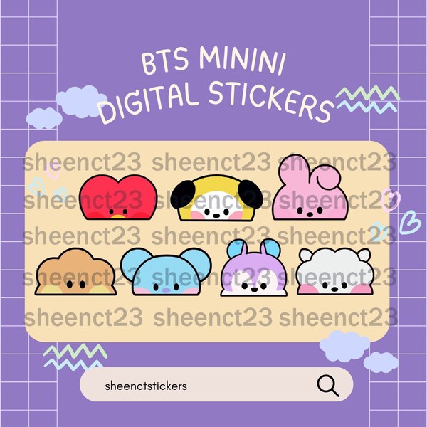 Bts Cute Sticker - Etsy