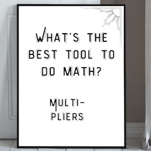 Funny Math Poster for the Classroom Digital Download Set of 6 ...