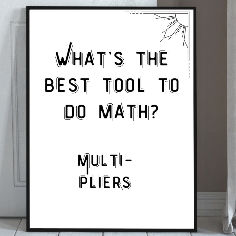 Funny Math Poster for the Classroom Digital Download Set of 6 ...