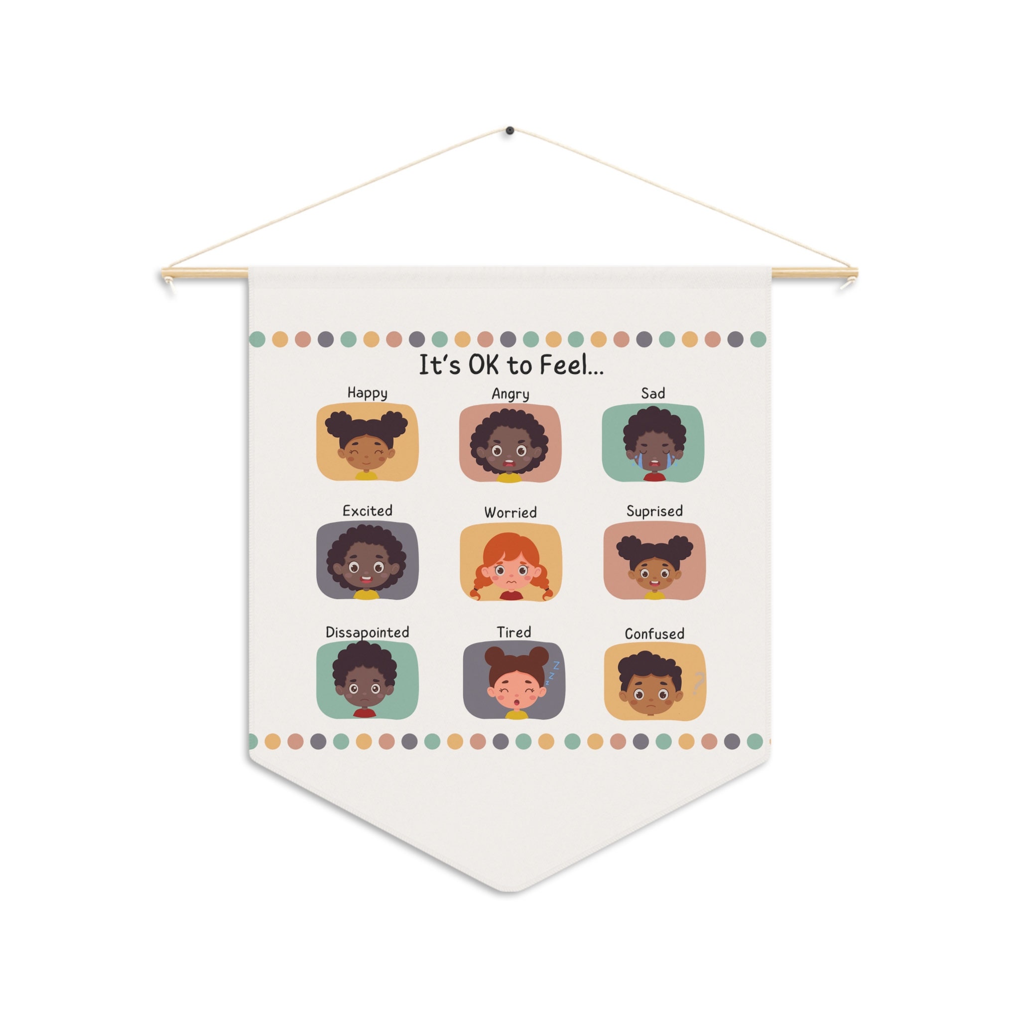 Calming Corner Feelings Pennant Poster - Etsy