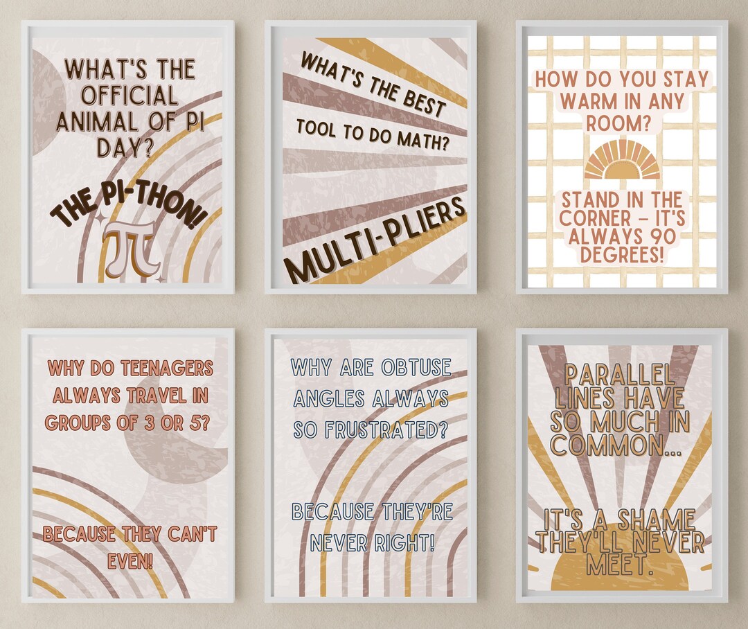 Funny Math Wall Posters Digital Download Math Class Wall Decor - Etsy