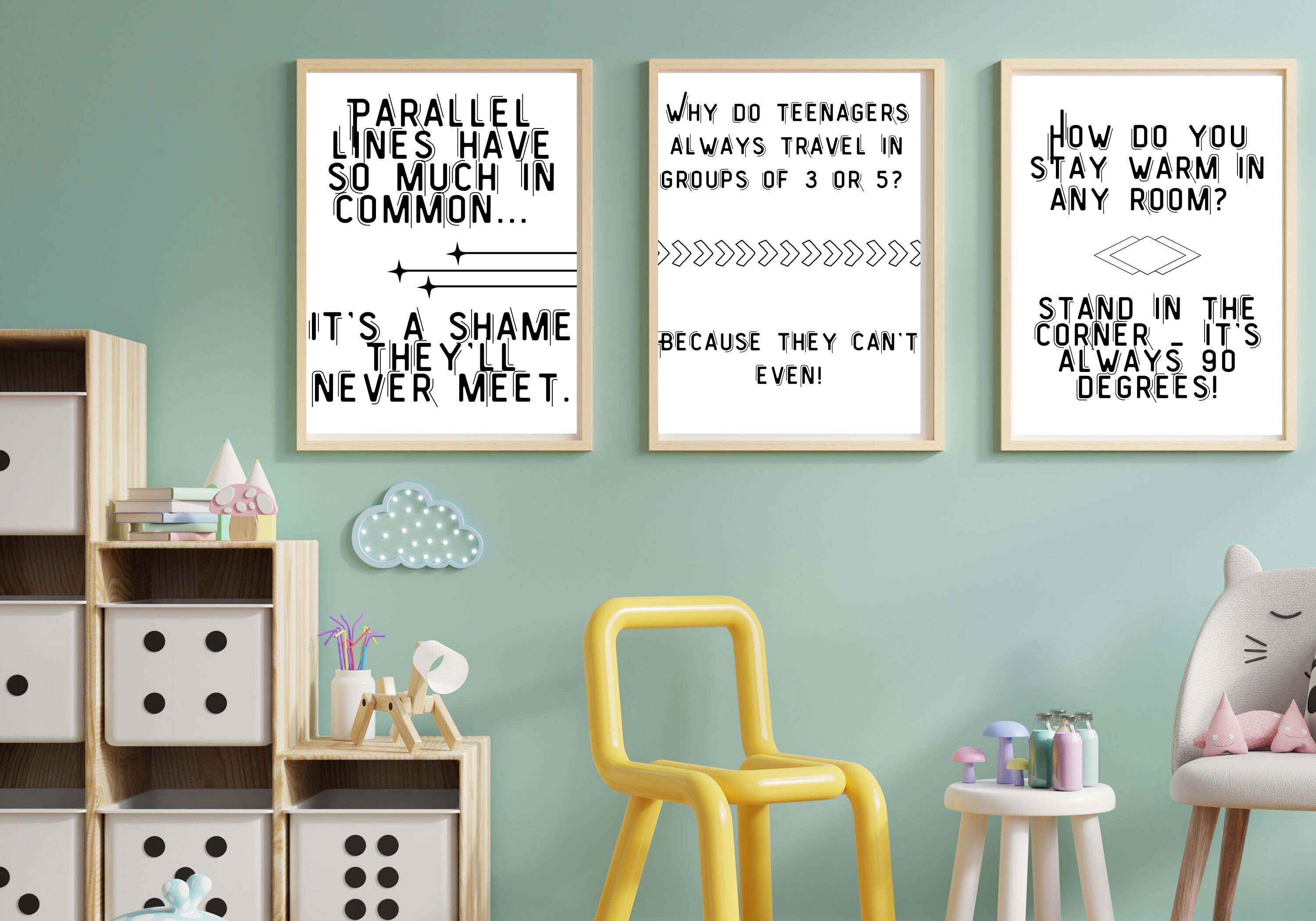 Funny Math Poster for the Classroom Digital Download Set of 6 ...