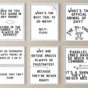 Funny Math Poster for the Classroom Digital Download Set of 6 ...