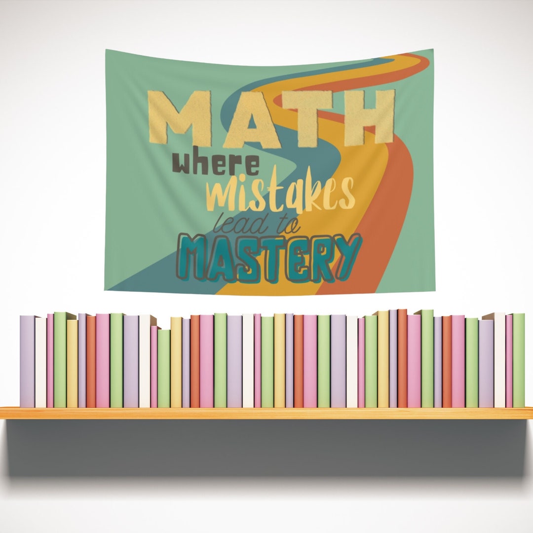Math Classroom Decor Wall Tapestry With Retro Vibe Great Back - Etsy