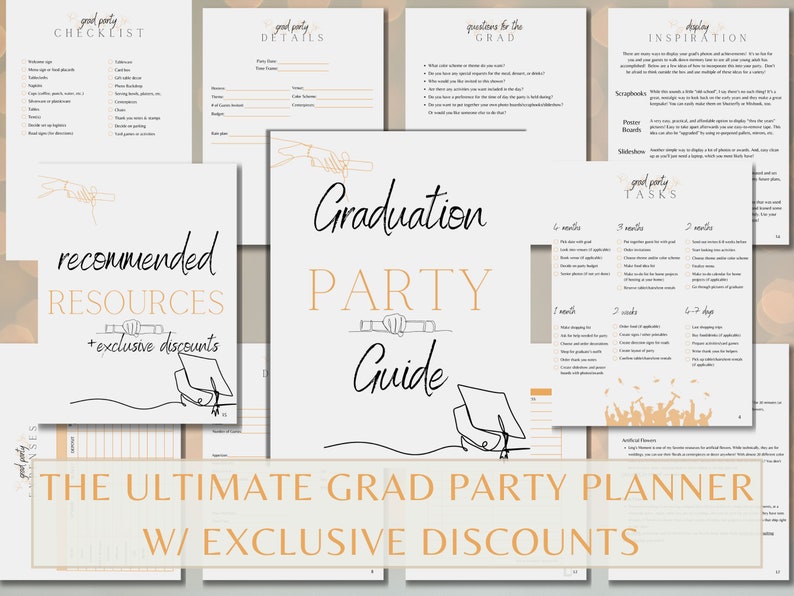 Graduation Party Planner for 2024 2025 2026 Graduates With Checklists ...